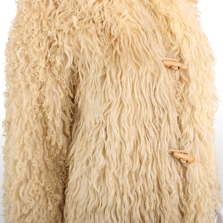 1970'S Mongolian Curly Lamb Jacket - Size M at 1stDibs