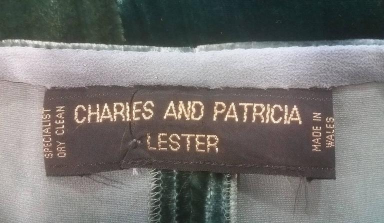 1980s Charles and Patricia Lester Jade Silk Devore Velvet Cape For Sale ...