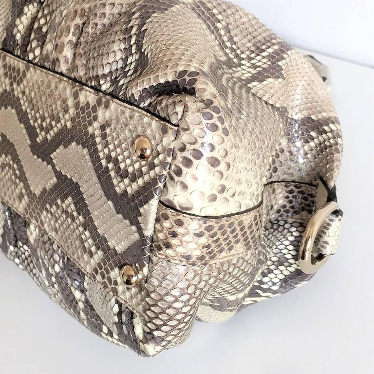 Gucci Bamboo Python Hand Bag / Crossbody Bag For Sale at 1stdibs