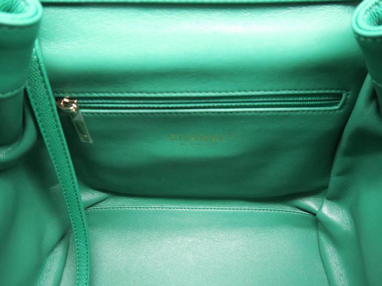 Chanel Green Caviar Leather Gold Metal Backpack at 1stDibs | chanel ...