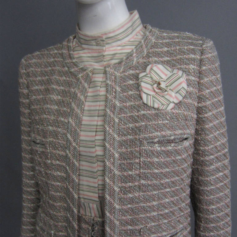 2003 CHANEL Spring Collection 3 Piece Tweed Suit at 1stDibs | chanel ...