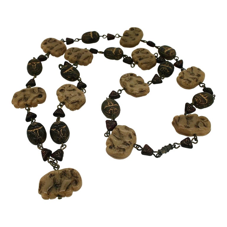 Max Neiger 1920s Egyptian Revival Vintage Necklace For Sale at 1stDibs ...