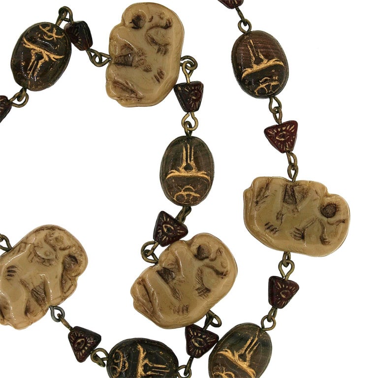 Max Neiger 1920s Egyptian Revival Vintage Necklace For Sale at 1stDibs ...