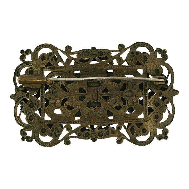 Max Neiger 1920s Oriental Inspired Vintage Brooch For Sale at 1stDibs