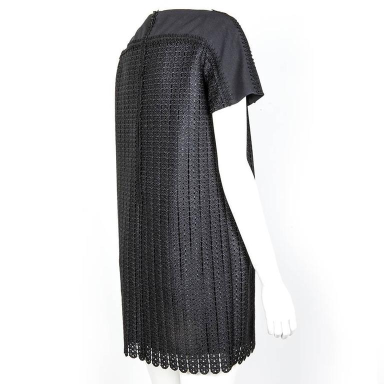 PACO RABANNE Black Dress in Polyester Size 36FR For Sale at 1stDibs