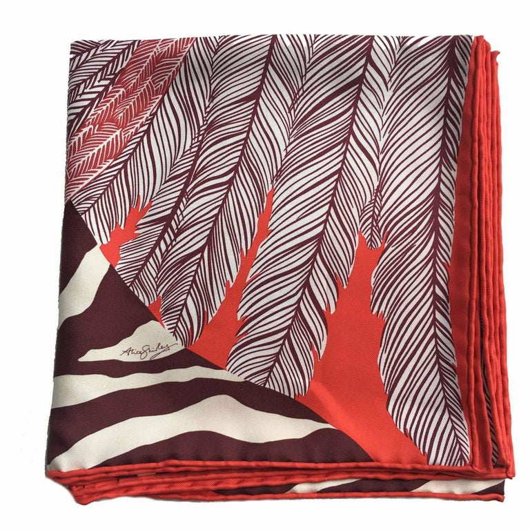 Hermes Zebra Pegasus Red Silk Scarf At 1stdibs Hermes Zebra Scarf