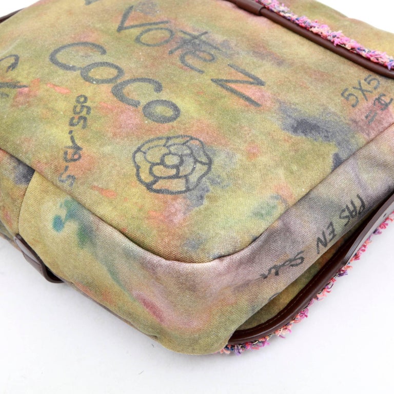 CHANEL 'Peace and Love' Shoulder Bag in Khaki Canvas at 1stDibs ...