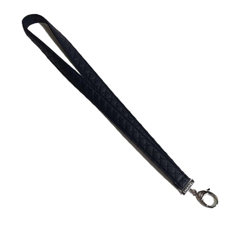CHANEL Strap Key Holder in Navy Blue Quilted Leather at 1stDibs
