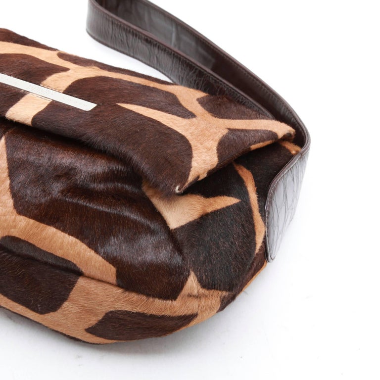 GIANFRANCO FERRE Vintage Bag in Light and Dark Brown Foal-like Calf For Sale at 1stDibs | foallike