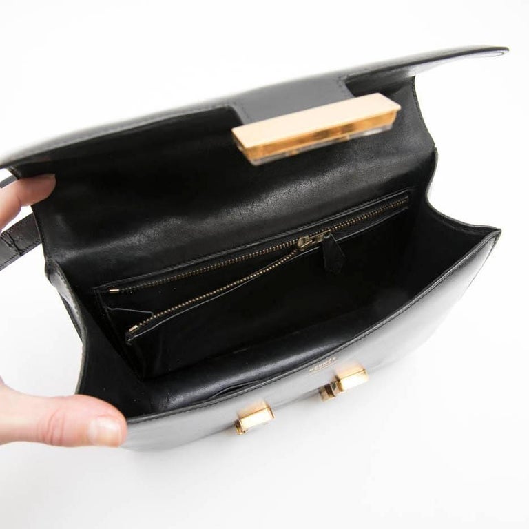 HERMES 'Constance' Vintage Bag in Black Box Leather at 1stDibs | hermes ...