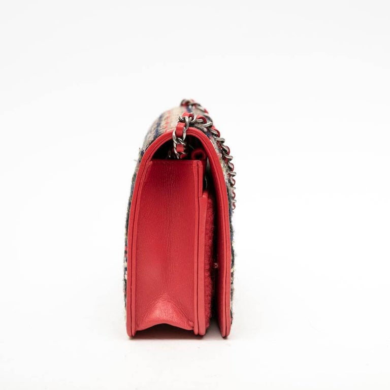Chanel Multicolored Tweed and Red Smooth Leather Paris-Salzburg Mini ...