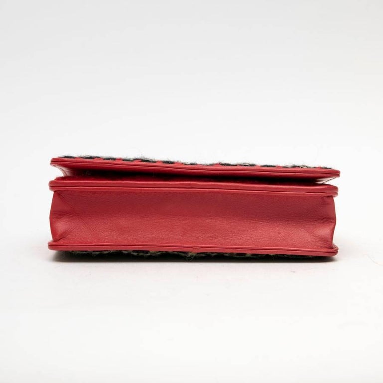 Chanel Multicolored Tweed and Red Smooth Leather Paris-Salzburg Mini ...