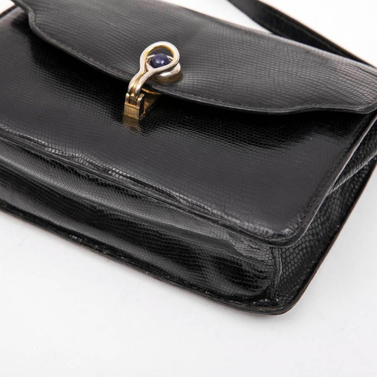 GUCCI Vintage Bag in Black Snake For Sale at 1stDibs | gucci black ...