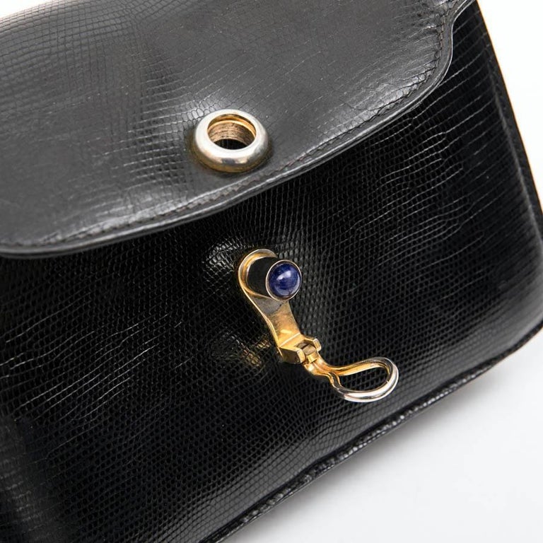 GUCCI Vintage Bag in Black Snake For Sale at 1stDibs | gucci black ...