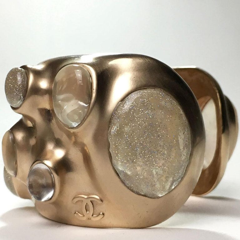 Chanel Paris-Bombay Collection Pink Cuff Bracelet For Sale at 1stDibs