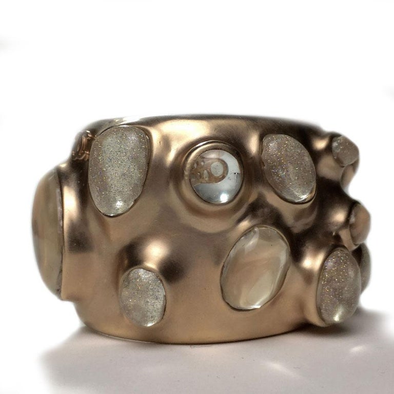 Chanel Paris-Bombay Collection Pink Cuff Bracelet For Sale at 1stDibs