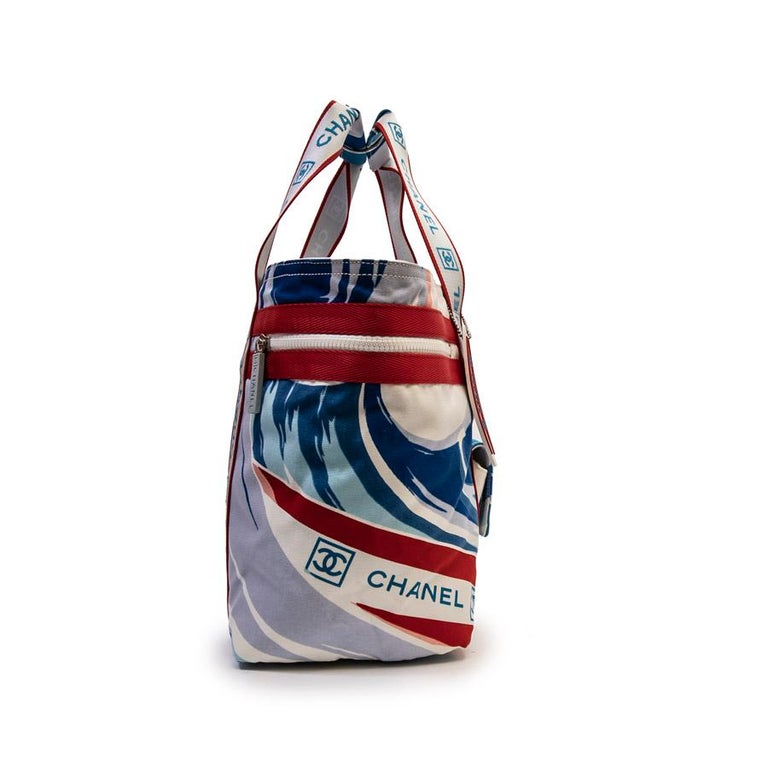 CHANEL Beach Bag in Camellia Printed Canvas at 1stDibs