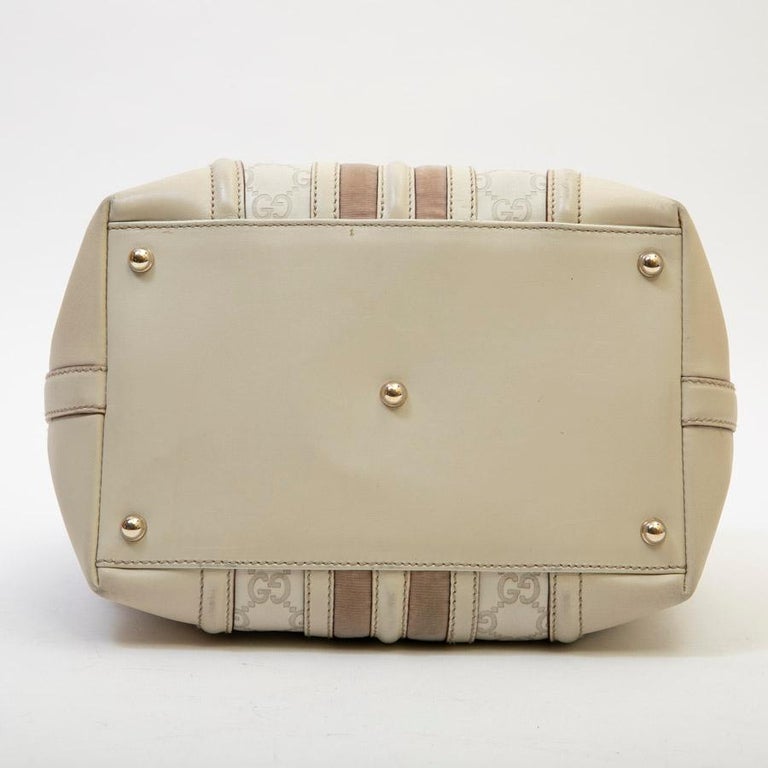 GUCCI Bag in Beige and Velvet Monogram Leather at 1stDibs