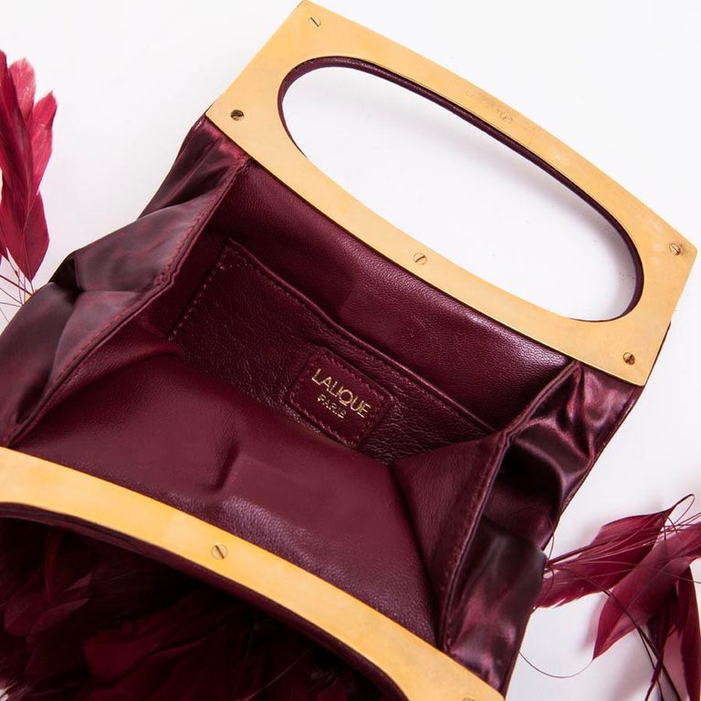 LALIQUE Evening Bag in Red Cardinal Satin Leather at 1stDibs | red ...