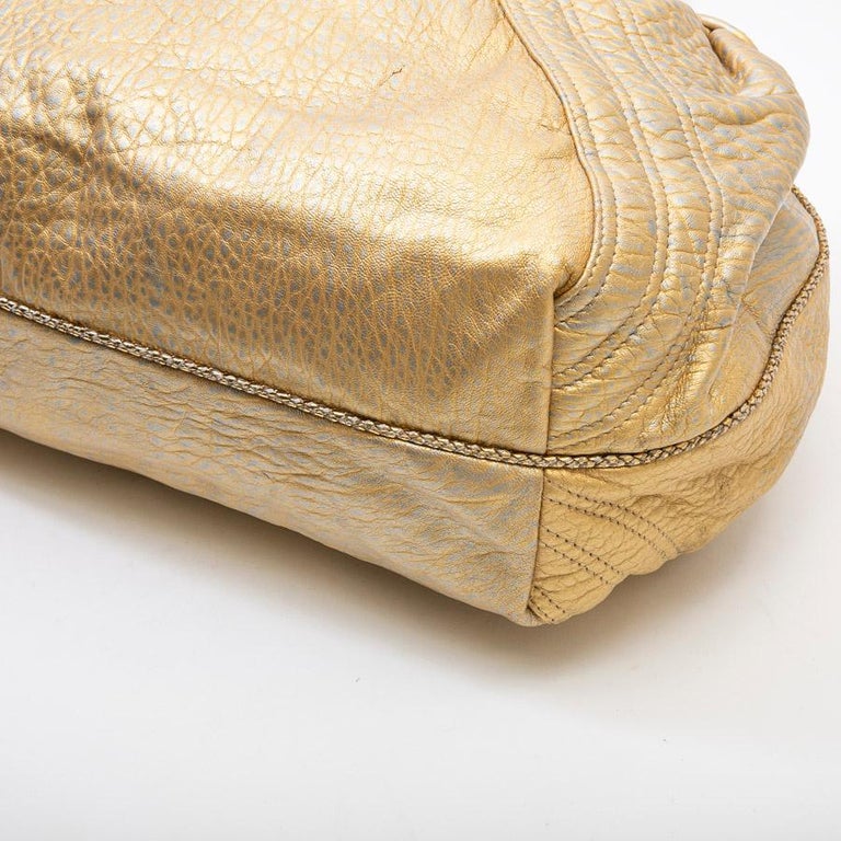 FENDI Flap Bag, Spy Model, in Silver and Gold Leather at 1stDibs
