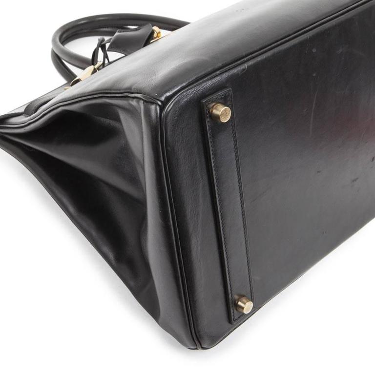 Hermès 40cm Birkin Black Box Leather at 1stDibs | box leather birkin ...