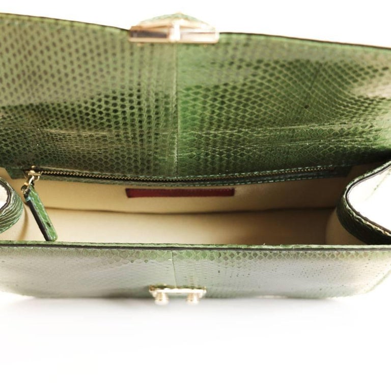 VALENTINO GARAVANI 'Vavavoom' Bag in Green Python Leather For Sale at ...