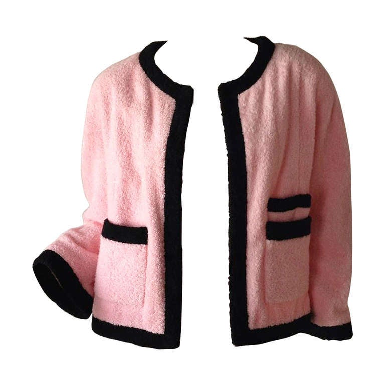 Chanel Terry Cloth Jacket 1980s at 1stDibs