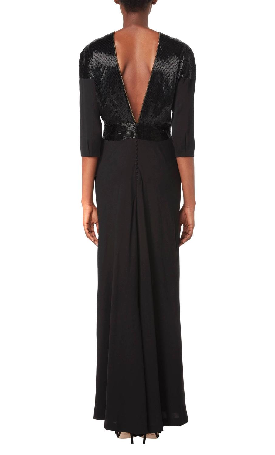 Lucien Lelong haute couture black dress, circa 1935 For Sale at 1stdibs
