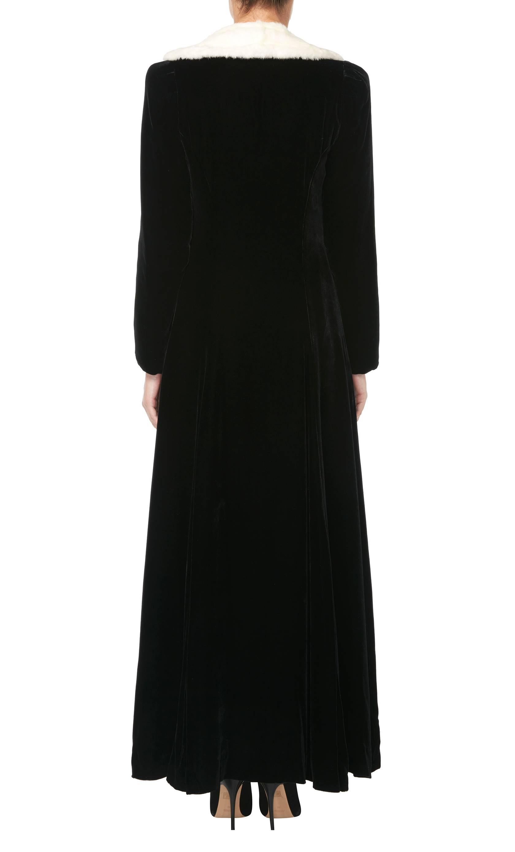 Fan Alexander black coat, circa 1932 For Sale at 1stDibs