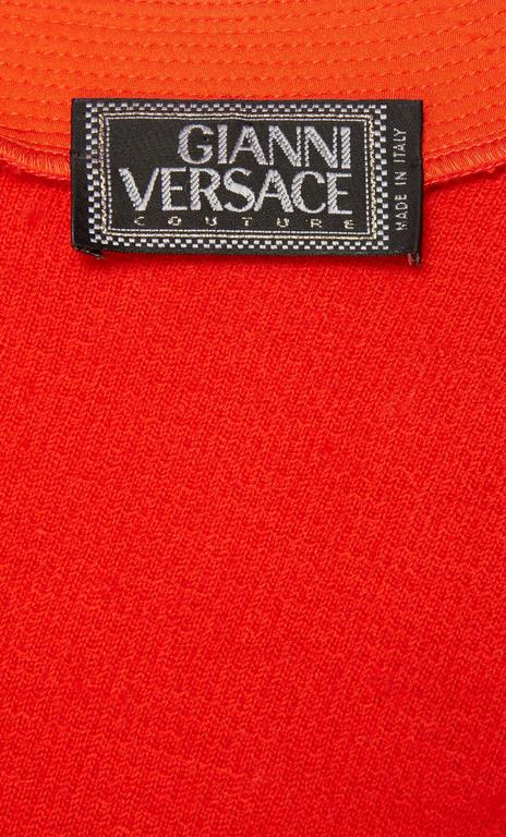 Versace Orange dress, Autumn/Winter 1991 at 1stDibs