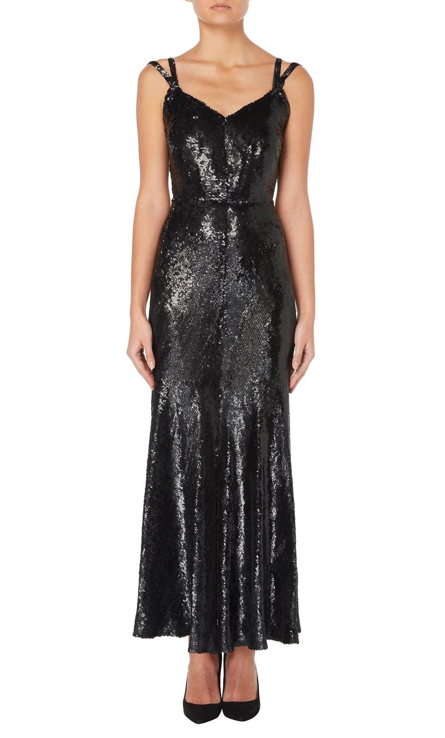 Chanel haute couture black sequin gown, Autumn/Winter 1932 For Sale at ...