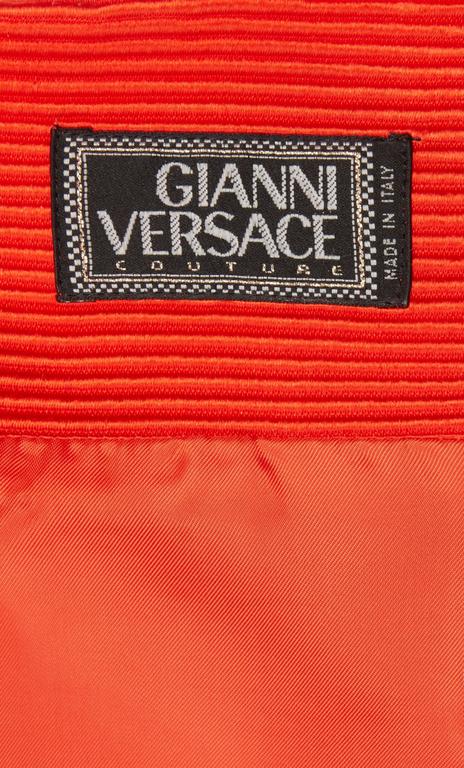 Versace Orange dress with bag, Autumn/Winter 1991 at 1stDibs