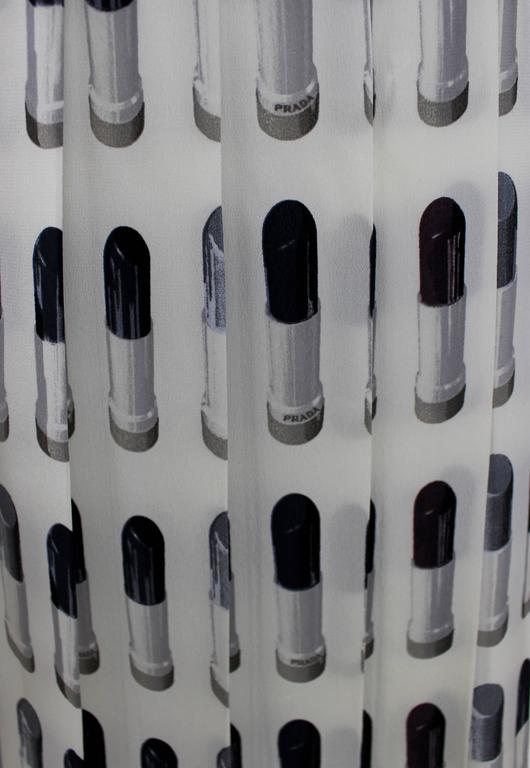 Prada Runway Lipstick Print Skirt Rare and Collectable Spring 2000 at ...