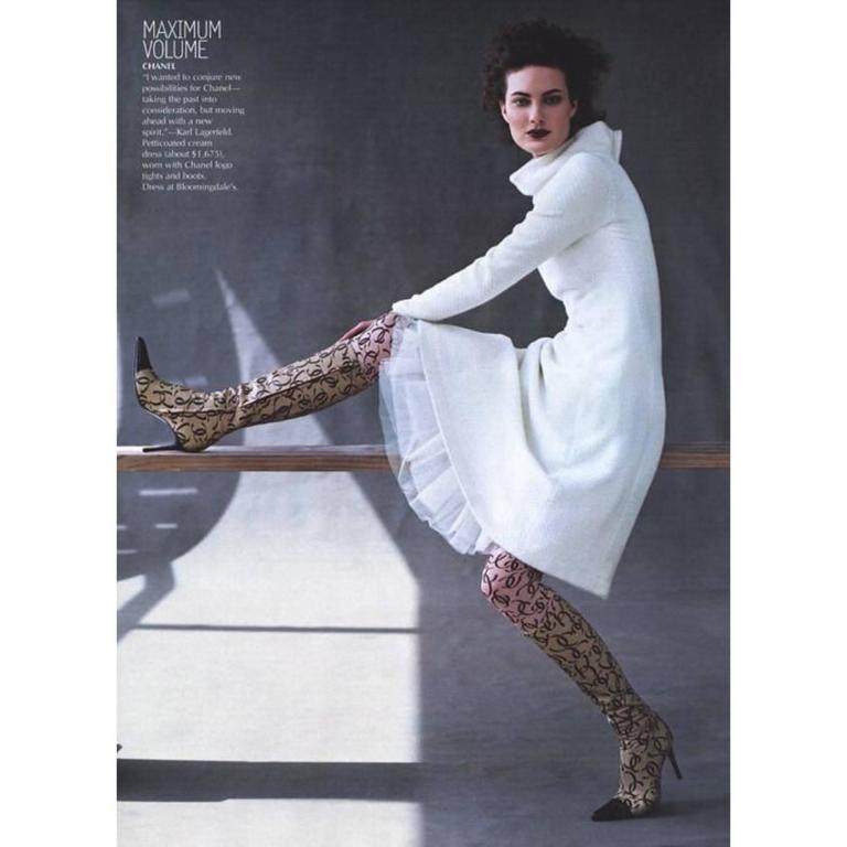 2000 Chanel CC Logo Tights New in Package as seen in Vogue Magazine at ...