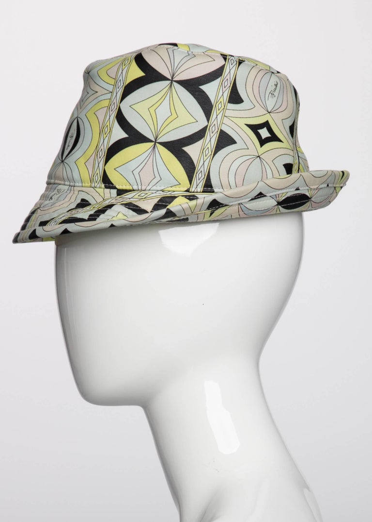 Emilio Pucci Sorbet Colors Printed Leather Fedora Hat at 1stDibs ...