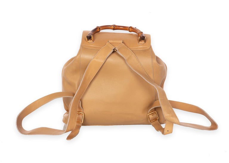 Gucci Vintage Leather and Bamboo Handle Backpack at 1stDibs | gucci ...