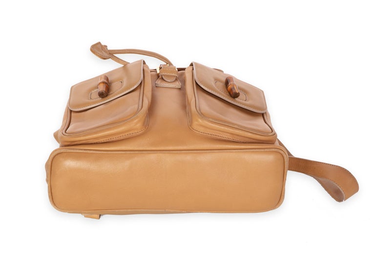 Gucci Vintage Leather and Bamboo Handle Backpack at 1stDibs | gucci ...