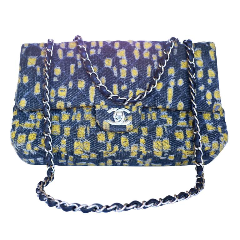 Chanel Distressed Denim Classic Flap Bag at 1stDibs | chanel denim ...