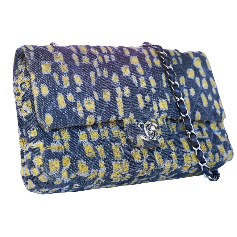 Chanel Distressed Denim Classic Flap Bag at 1stDibs | chanel denim ...