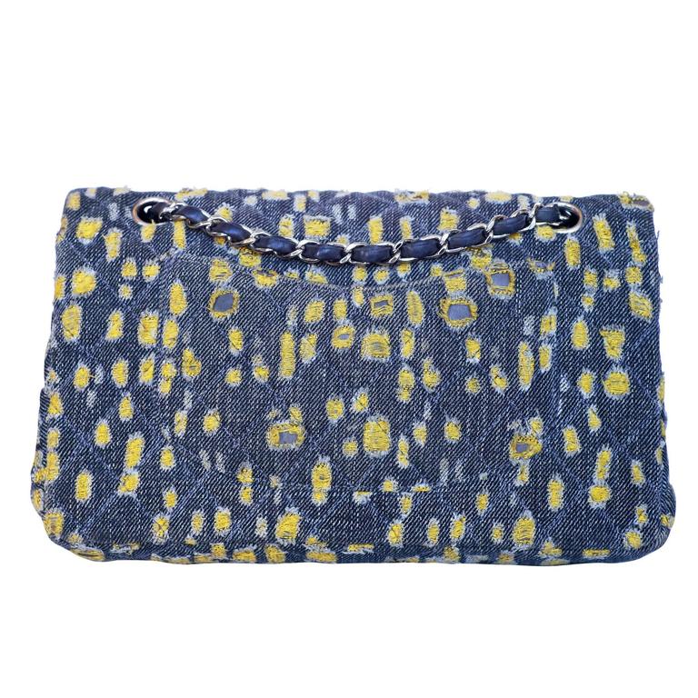 Chanel Distressed Denim Classic Flap Bag at 1stDibs | chanel denim ...