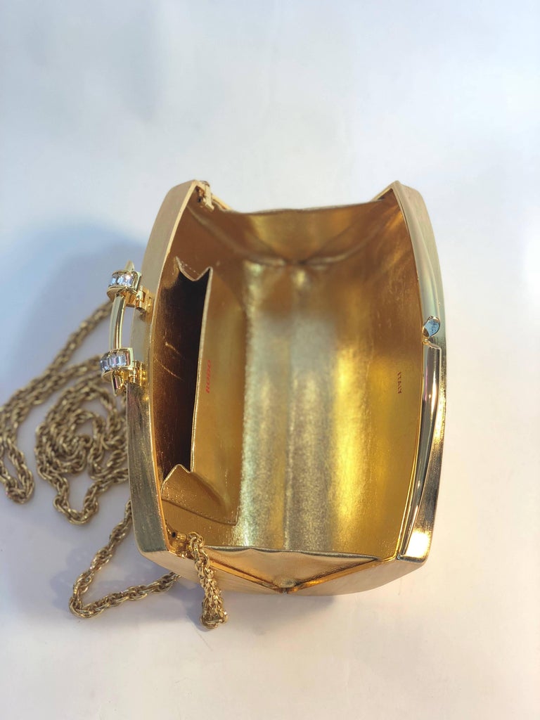 Rodo Gold Metal Evening Clutch at 1stDibs | rodo gold clutch, gold ...
