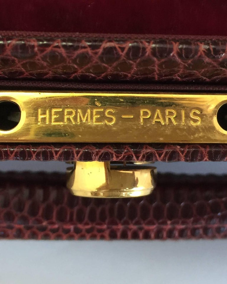 Hermes Lizard Skin Jewelry Box with Velvet Lining at 1stDibs | hermes ...