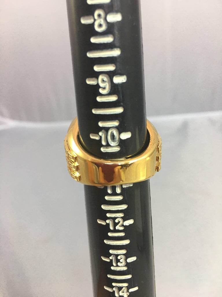 Versace Medusa Monogram Ring in Box, Size 10 1/2 at 1stDibs | versace ...