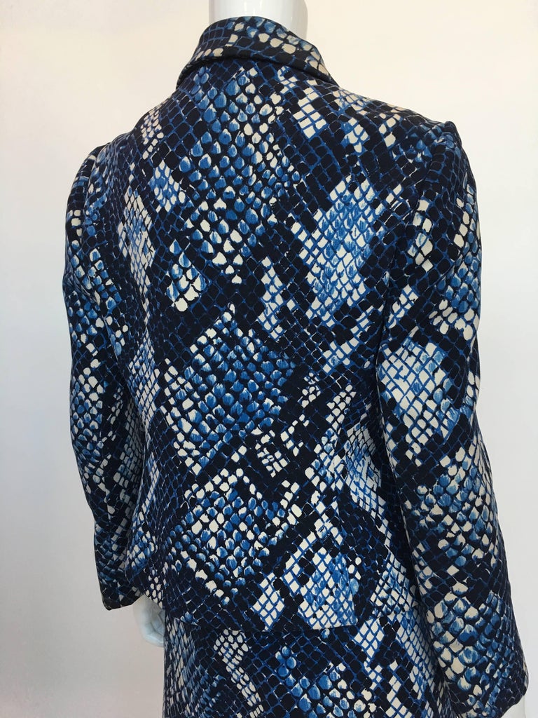 Unique 1960's Blue Snakeskin Print 2 Piece Suit For Sale at 1stDibs ...