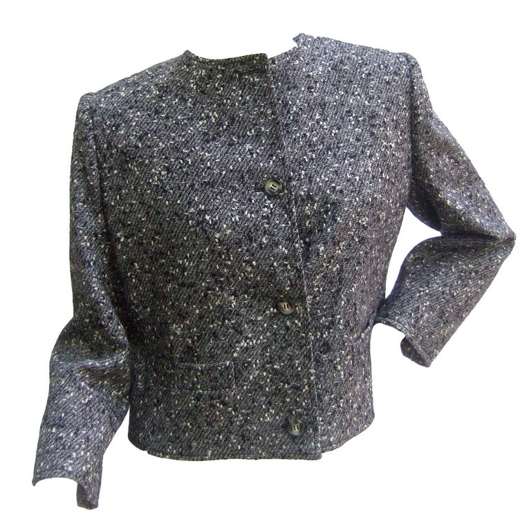 Gucci Gray Chunky Wool Jacket Made in Italy Size 44 at 1stDibs | gucci ...