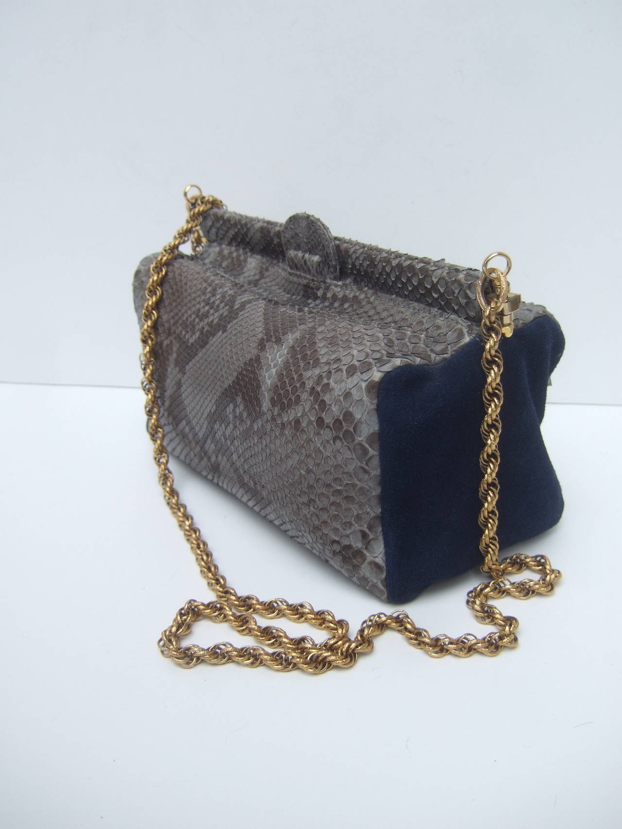 Exotic Python Handbag Designed by Meredith Wendell Italy at 1stDibs