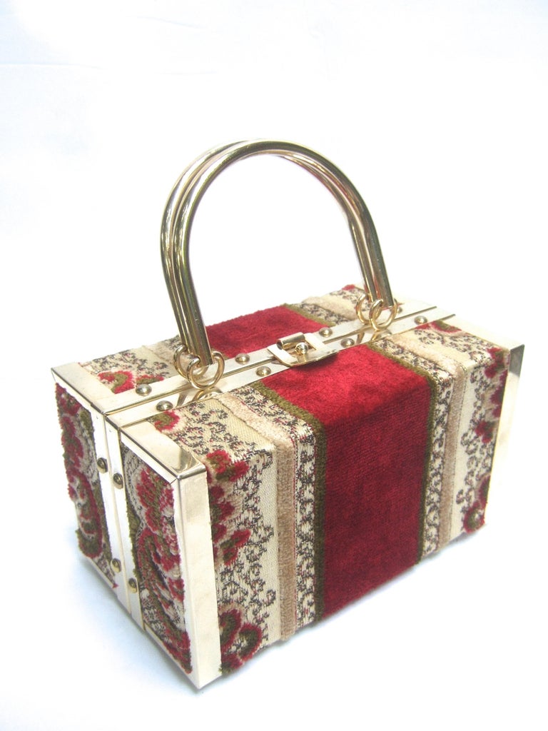Borsa Bella Italian Floral Brocade Box Purse Circa 1970s at 1stDibs