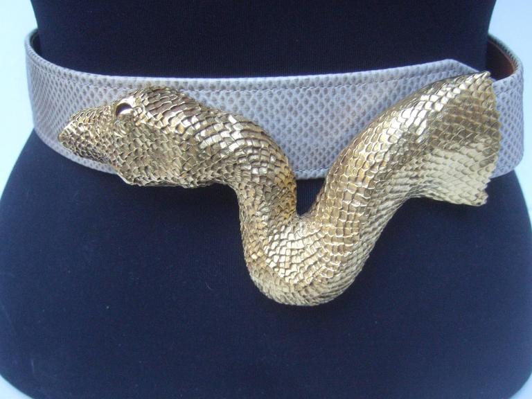 Christopher Ross Exotic Massive Serpent Belt Buckle c 1980 at 1stDibs ...