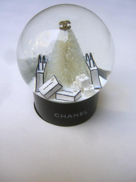 Chanel Miniature Christmas Tree Snow Globe at 1stDibs