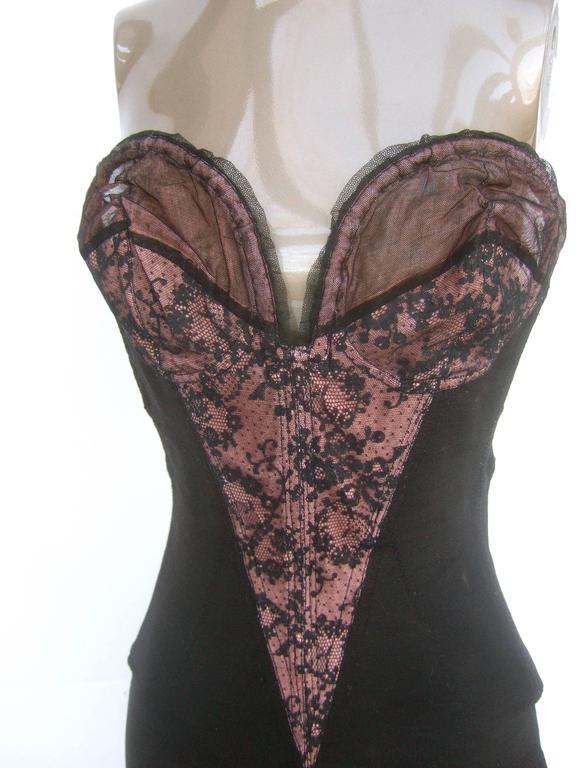 Saks Fifth Avenue Sexy Black Lace Merry Widow Girdle C 1950s At 1stdibs Saks C Sexy Girdle